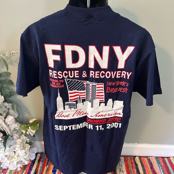 Shirts | Fdny Ground Zero Tee Shirt New Yorks Bravest American Flag ...